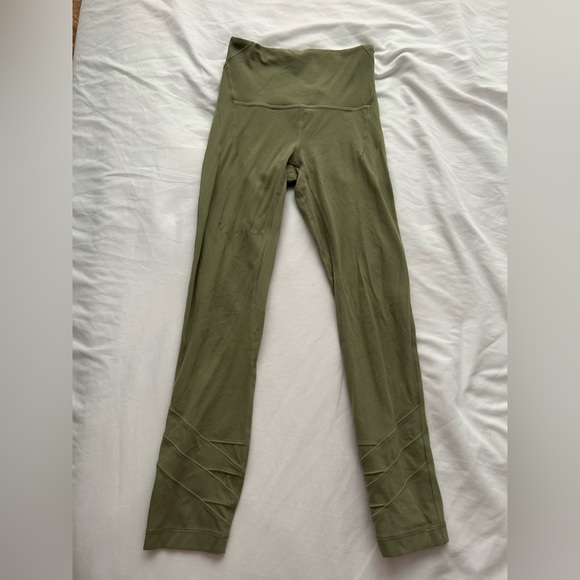 lululemon athletica | Pants & Jumpsuits | Lululemon Green Leggings With ...